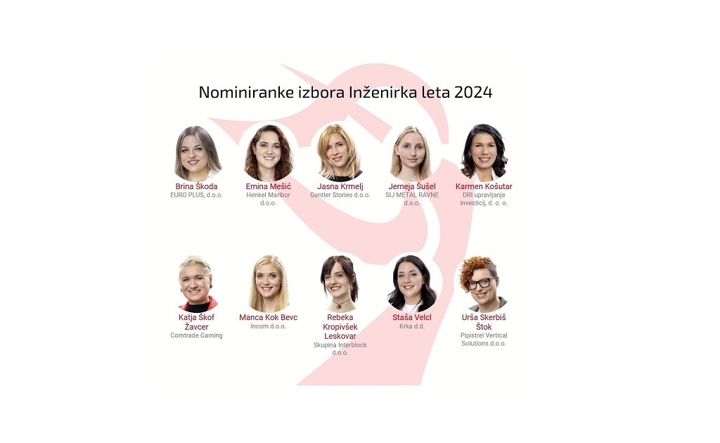 Predstavitev 10 nominirank za inženirko leta 2024 - arhiv novic - novice